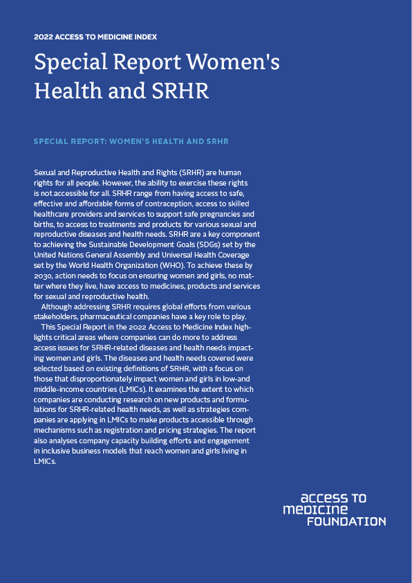 Are pharma companies addressing sexual and reproductive health access ...