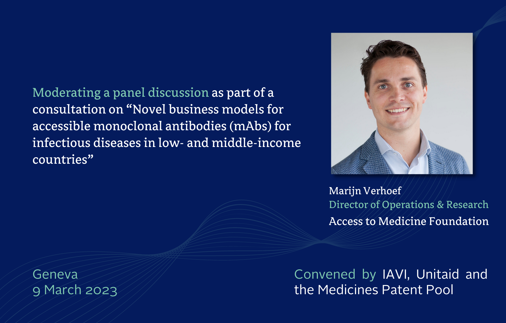 Marijn Verhoef to moderate industry panel on expanding access to ...