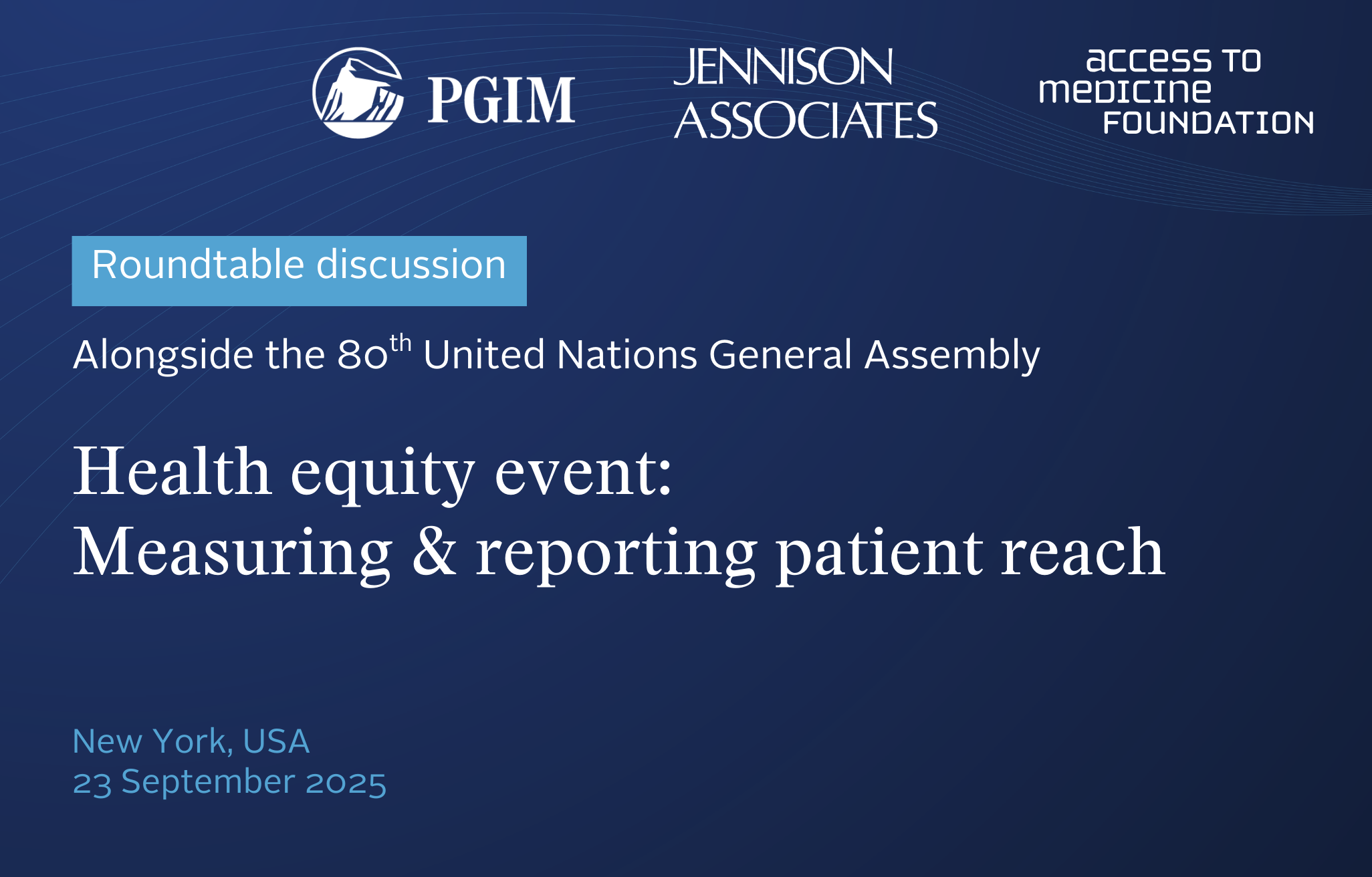 Foundation to co-host event focused on patient reach alongside UNGA ...